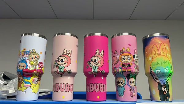 40oz Printed 🐰🔥 LABUBU Tumbler Travel Mugs with Labubu Design 20pcs_CN ...